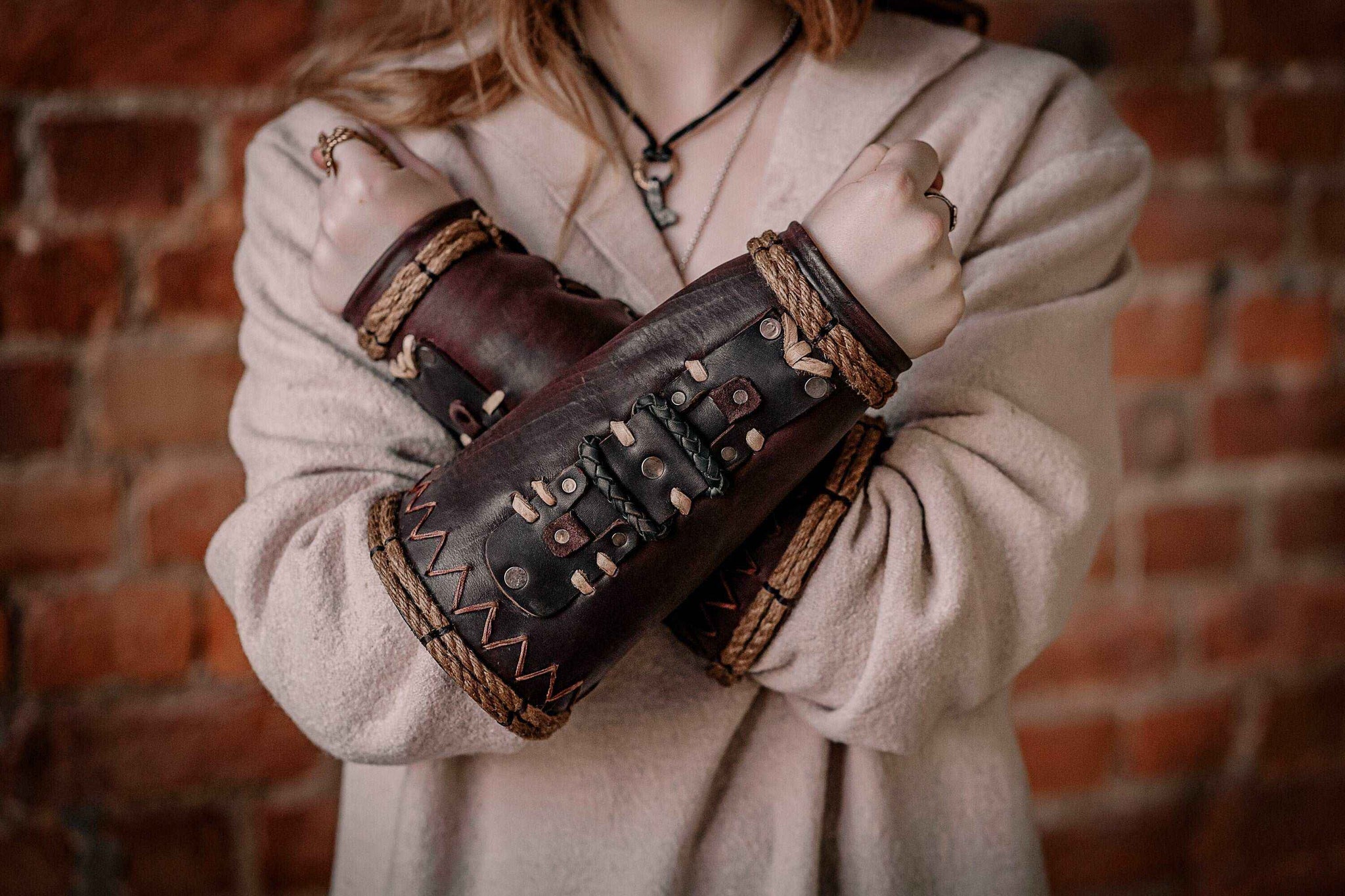 Celtic leather bracers – SokolArmory